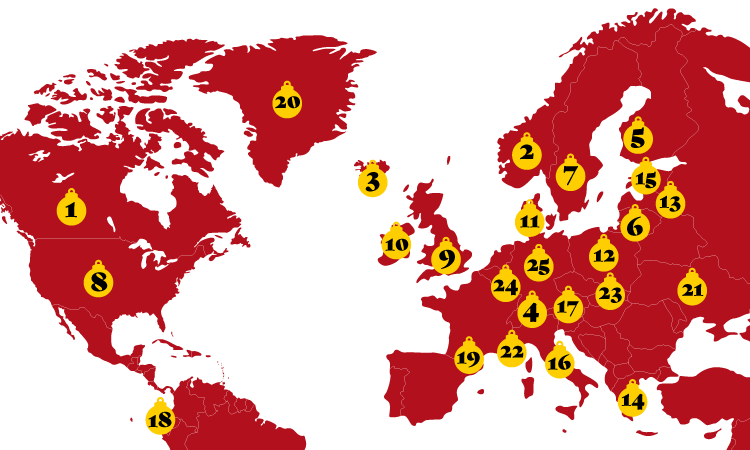 Global Festive Ranking: The 25 Most Christmassy Countries in the World ...